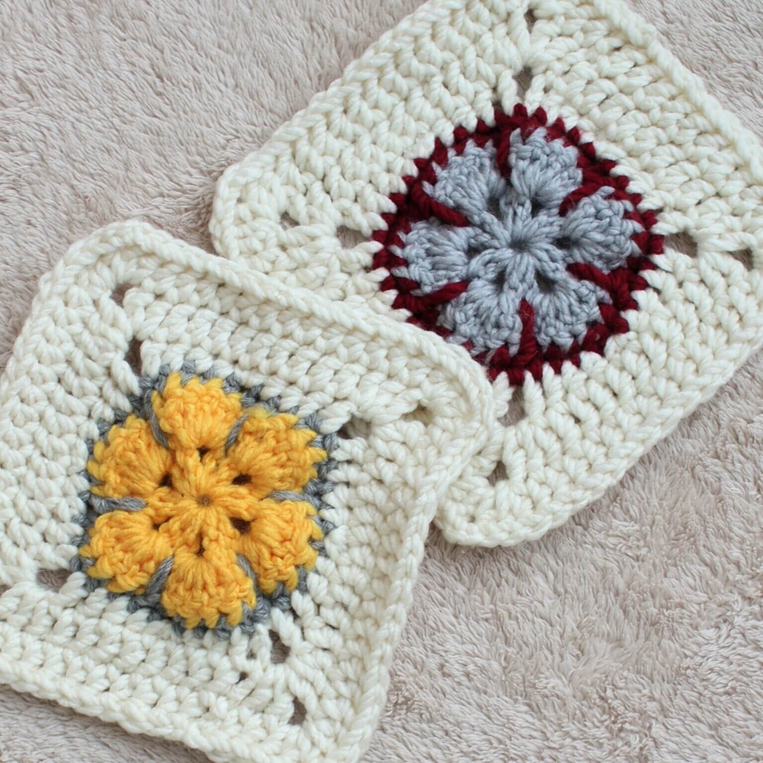FLOWER Squares - Crochet Pattern - The Easy Design