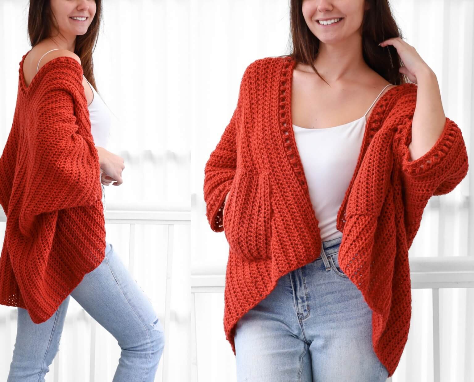 EMILY Poncho-Cardigan - Crochet Pattern - The Easy Design