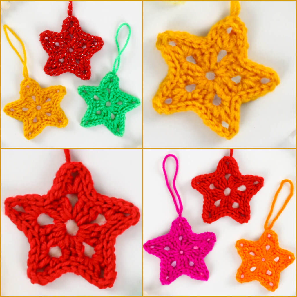 10 Minutes Christmas Stars - Crochet pattern - The Easy Design